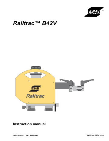 ESAB Railtrac™ B42V User manual | Manualzz