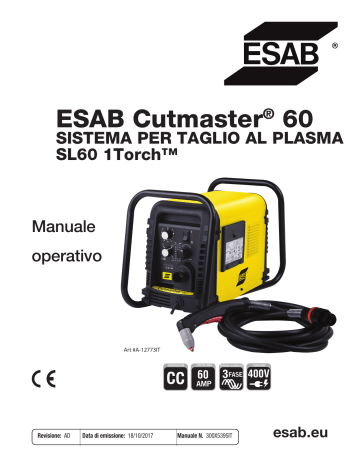 ESAB Cutmaster 60 1Torch Manuale operativo | Manualzz
