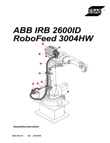 ESAB RoboFeed 3004HW ABB IRB 2600ID User manual | Manualzz
