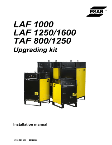 ESAB LAF 1000/ LAF 1250/ LAF 1600 TAF 800/ TAF 1250 - Upgrading kit ...