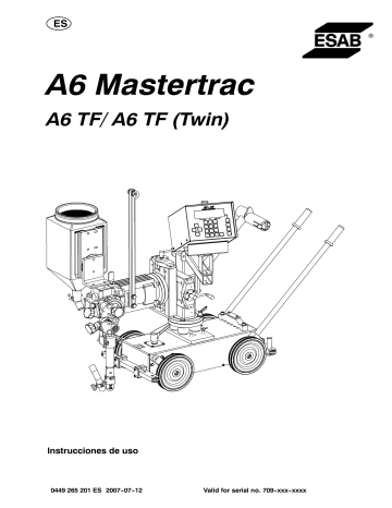 ESAB A6 Mastertrac Manual de usuario | Manualzz