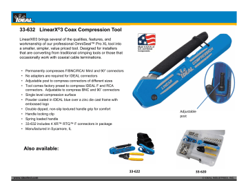 Ideal LinearX® 3 Compression Tool spec sheet | Manualzz