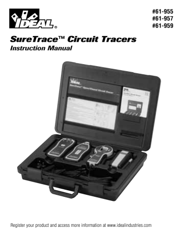Ideal SureTrace™ 959 Circuit Tracer Open/Closed w/Clamp, SureTrace™ 955 ...