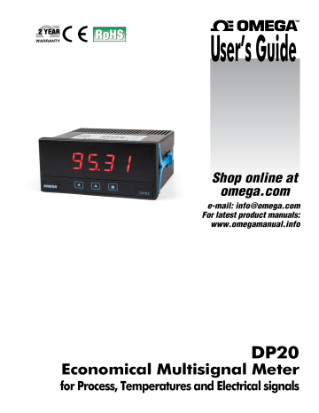 Omega DP20 Owner Manual | Manualzz