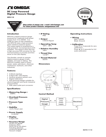 Omega DPG-110 Owner Manual | Manualzz
