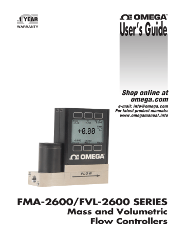 Omega FMA-2600A Series Owner Manual | Manualzz