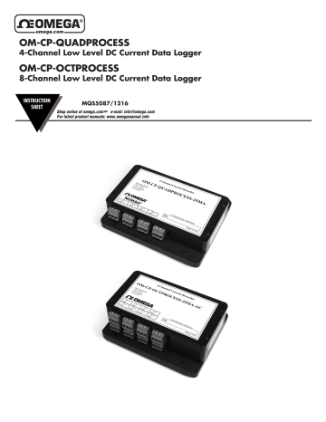 Omega OM-CP-QUADPROCESS and OM-CP-OCTPROCESS Owner Manual | Manualzz