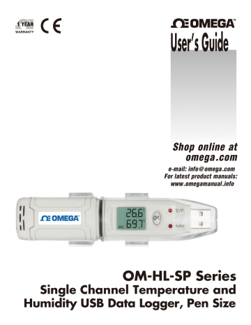Omega OM-HL-SP Series Owner Manual | Manualzz