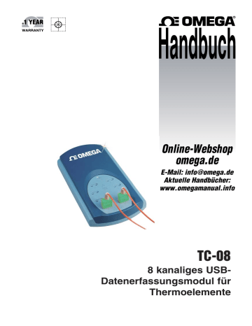 Datenerfassungsmodul TC-08 Handbuch | Manualzz