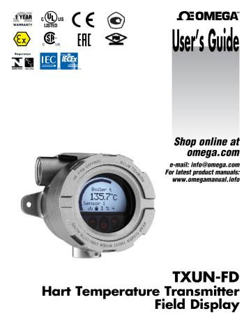 Omega TXUN-FD User manual | Manualzz