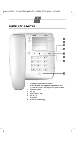 Gigaset DA310 User guide | Manualzz