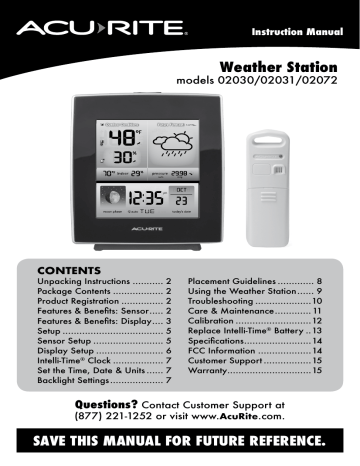 Acurite Weather Station User Manual | Manualzz