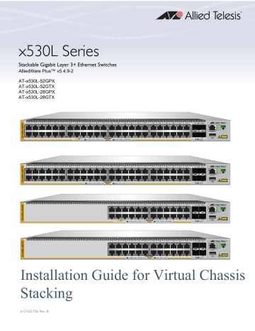 Allied Telesis x530L-28GTX Stackable Intelligent Layer 3 Switch Installation Guide | Manualzz