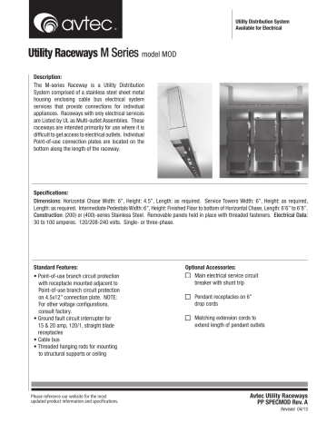Avtec MOD Spec Sheet | Manualzz