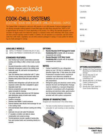 Capkold CKPCC Spec Sheet | Manualzz