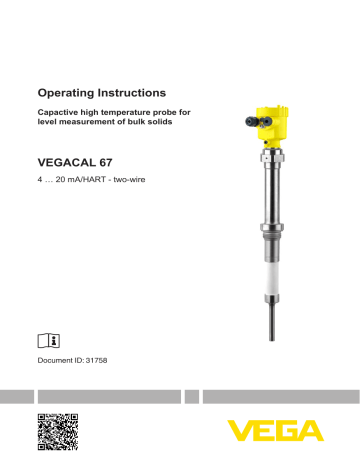 Vega VEGACAL 67 Operating instructions | Manualzz