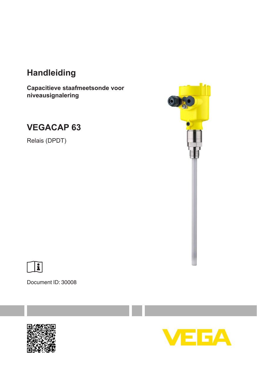 Vega VEGACAP 63 Capacitive rod probe for level detection Handleiding ...