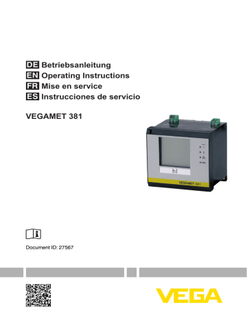 Vega VEGAMET 381 Controller and display instrument for level sensors ...