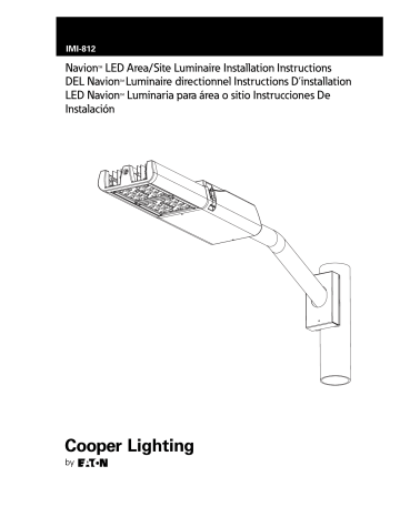 Cooper Lighting NAV Navion LED Installation Instruction | Manualzz