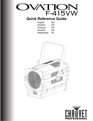 Chauvet Ovation Quick Reference Guide | Manualzz