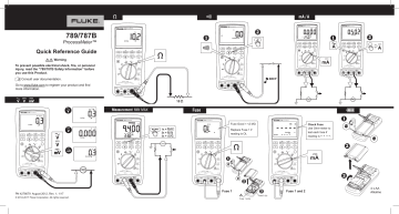 Fluke 789 ProcessMeter™ Quick Reference Guide | Manualzz