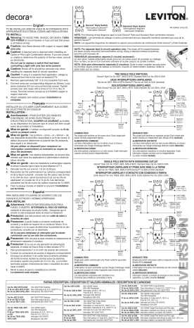 Leviton 5626-I Decora® Combination Device Instruction Sheet | Manualzz