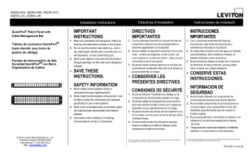 Leviton 49255-H24 Product Instruction Sheet | Manualzz