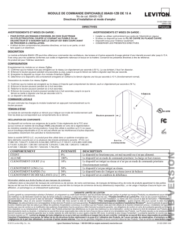 Leviton 89A00-1ZB All Product Instruction Sheet | Manualzz