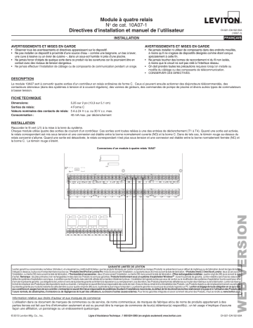 Module à quatre relais 10A07-1 Manuel de l’utilisateur | Manualzz