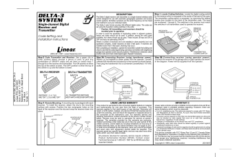 Delta-3 receiver, Delta-3 transmitter Installation Instructions | Manualzz