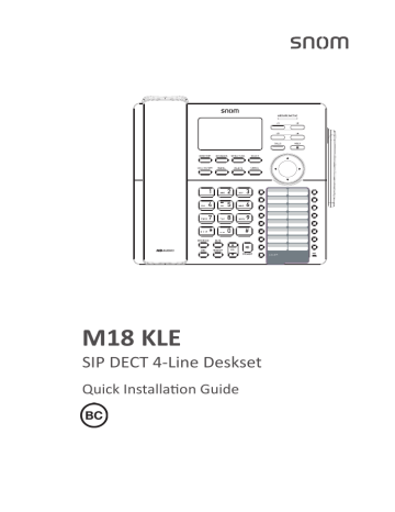 Snom M18 KLE Quick Installation Guide | Manualzz