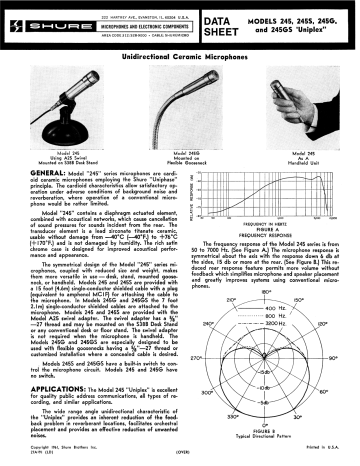 Shure 245 User guide | Manualzz
