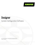 Shure Designer System Configuration Software User guide | Manualzz