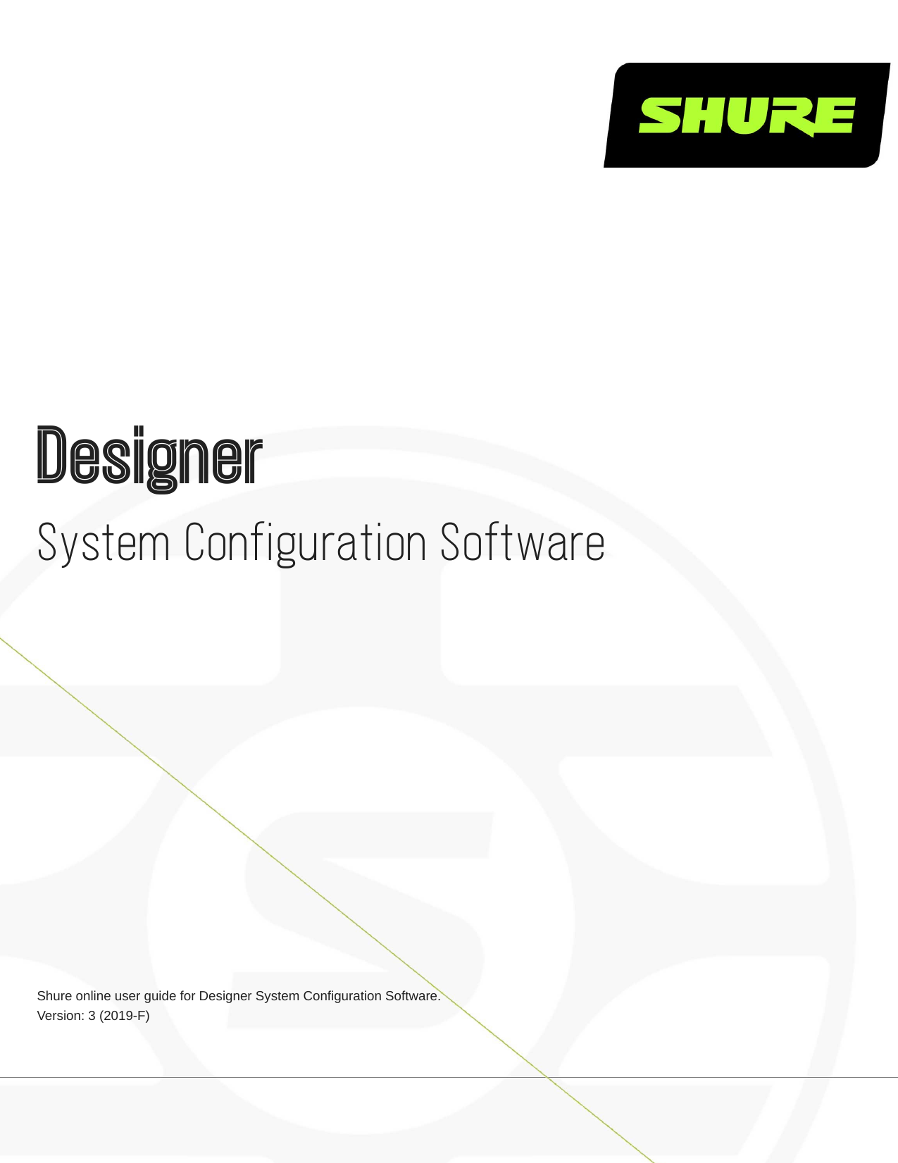 Shure Designer System Configuration Software User guide | Manualzz