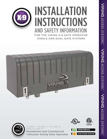 Viking X9 Operator User Manual | Manualzz