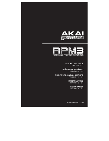 Akai RPM3 Production Monitors with USB Audio Interface Quick Start ...