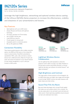 InFocus IN110 Series Datasheet (French) - Projecteurs