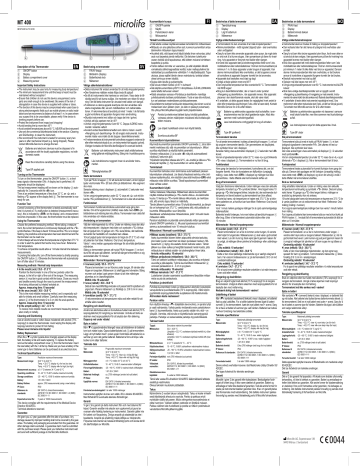 Microlife MT 400 Digital thermometer Instruction manual | Manualzz