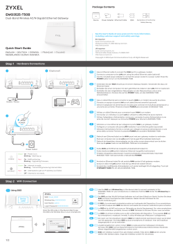 ZyXEL EMG3525-T50B - Quick start Guide, User's Guide | manualzz.com
