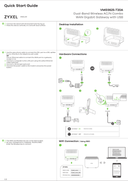 ZyXEL VMG3625-T20A - Quick start Guide, User's Guide