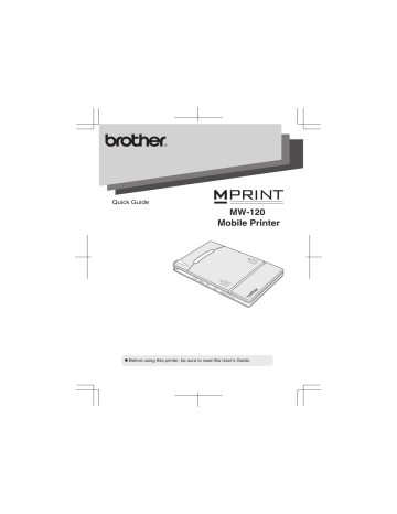 Brother MW-120 Quick Setup Guide | Manualzz