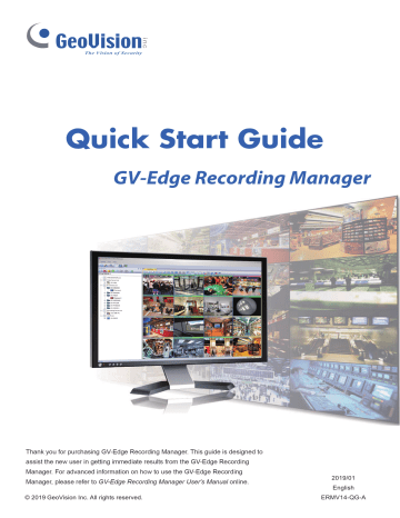GeoVision GV‐Edge Recording Manager Quick Start Guide | Manualzz