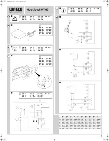 Waeco MagicTouch MT100 Radio Remote Control Benutzerhandbuch | Manualzz