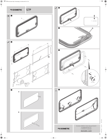 Dometic S7P Wall window Installationsvejledning | Manualzz