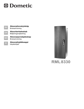 Dometic RML8330 Absorption refrigerator Betjeningsvejledning | Manualzz