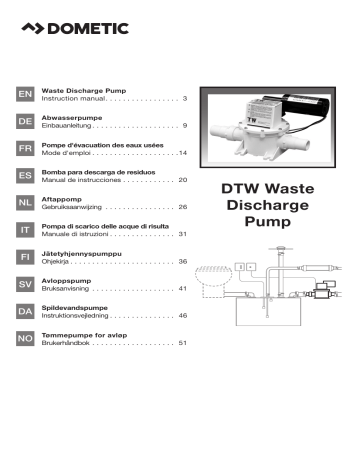 Dometic DTW Waste Discharge Pump Waste Discharge Pump Benutzerhandbuch ...