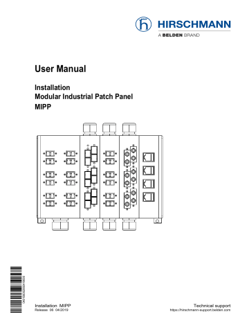 Hirschmann MIPP Modular Industrial Patch Panel User Manual | Manualzz