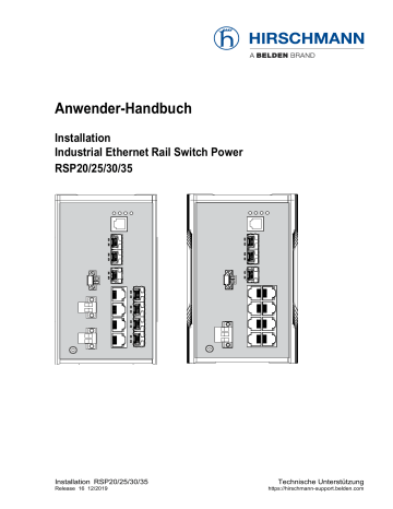 Hirschmann RSP 20/25/30/35 Benutzerhandbuch | Manualzz