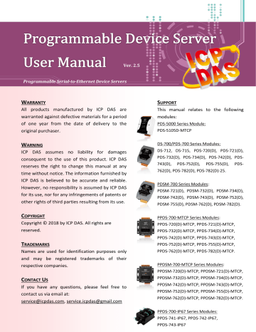 ICP PPDSM-782-MTCP User Manual | Manualzz