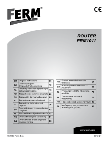 Ferm PRM1011 FBF-1200 Router acc. Manuel utilisateur | Manualzz